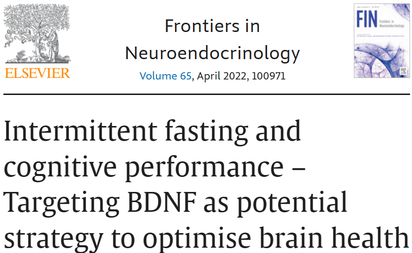 Intermittent fasting and cognitive performance – Targeting BDNF as ...